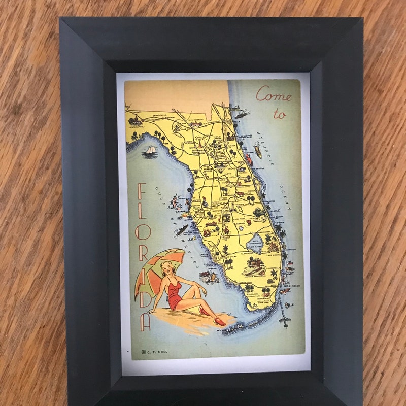 Old Florida Map - Etsy