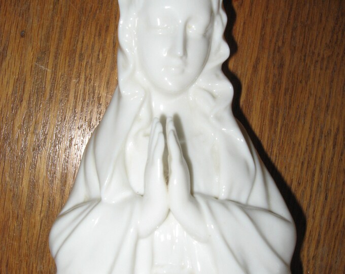 Vintage Lefton White Porcelain Madonna/japan/collectible Religious ...