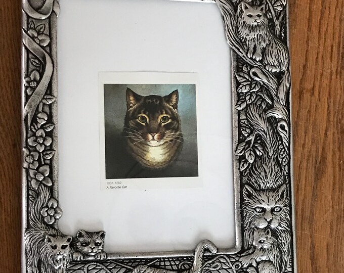 Vintage Arthur Court 1987 Pewter Picture Frame/5x7"/playful Cats ...