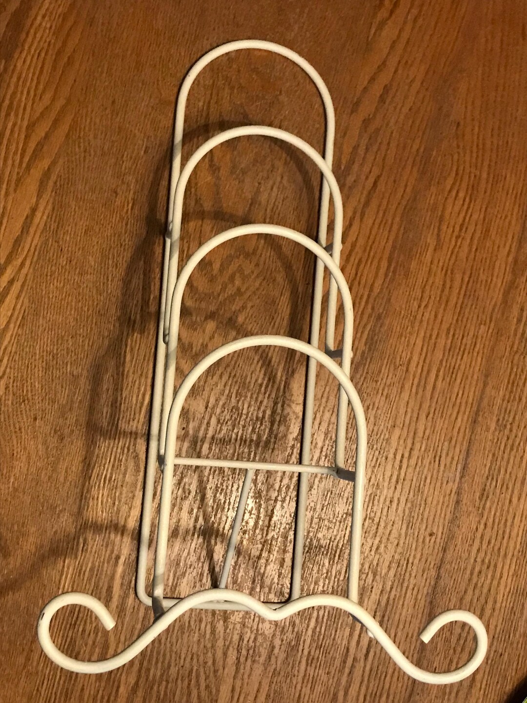 Vintage 4 Tier Metal Plate Rack Holder Stand/18//free Standing or Wall ...