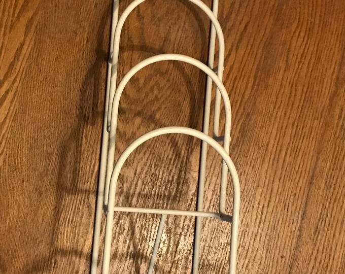 Vintage 4 Tier Metal Plate Rack Holder Stand/18"//free Standing or Wall ...