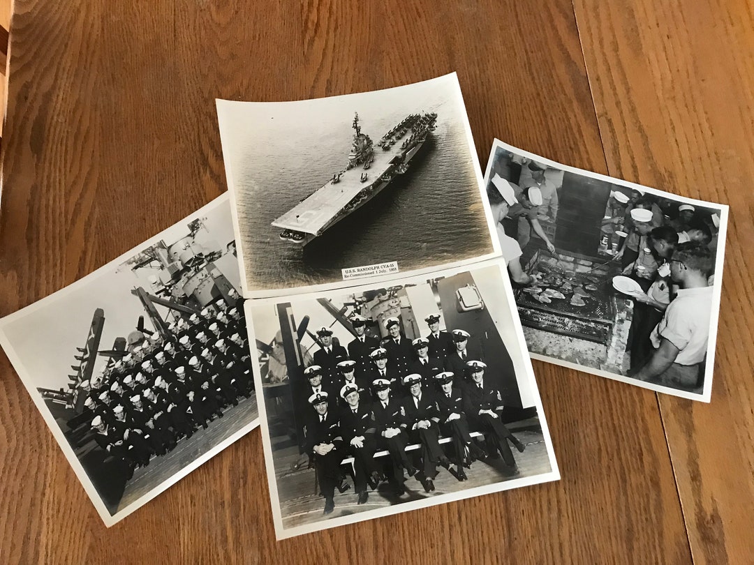 Sale Vintage US Navy Military Photos/uss Randolph Cva 15/1950s Ship ...