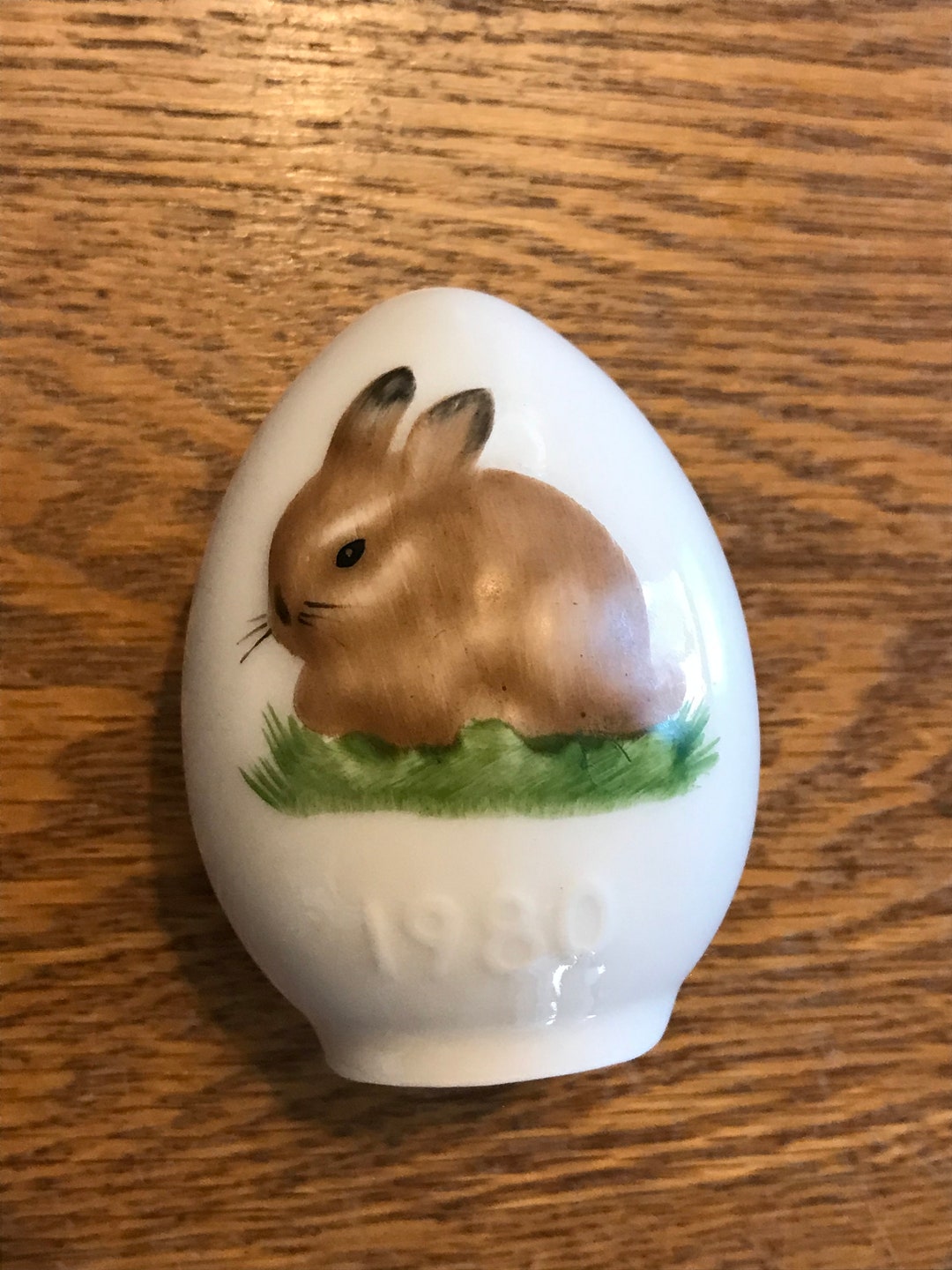 SALE Vintage Goebel 1980 Collector Egg//hand Painted Bunny Rabbit ...