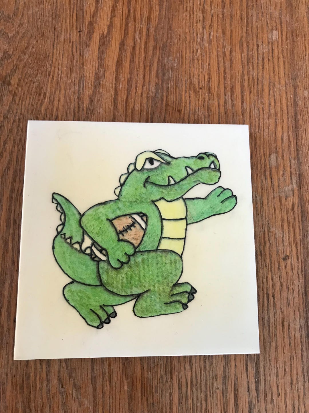 Vintage Hand Painted Tile/trivet/6x6"//university of Florida Fighting ...