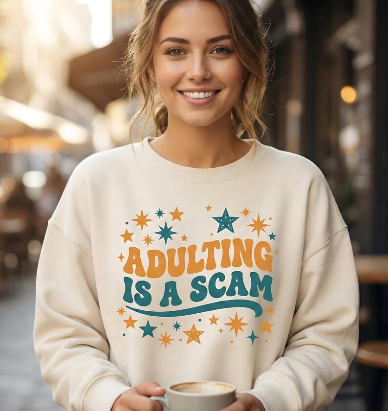 Adulting is A Scam PNG – Sarcastic Clipart Design (digital Download) - Etsy