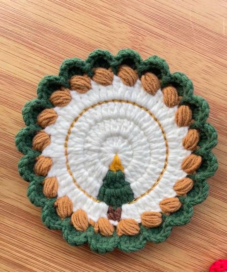 Crochet Christmas Coasters | Handmade, Table Decor, Festive Gift for ...