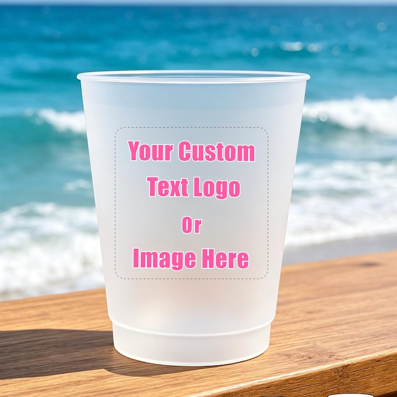Personalized Logo Frosted Cups, Custom Plastic Cups With Logo Photo ...