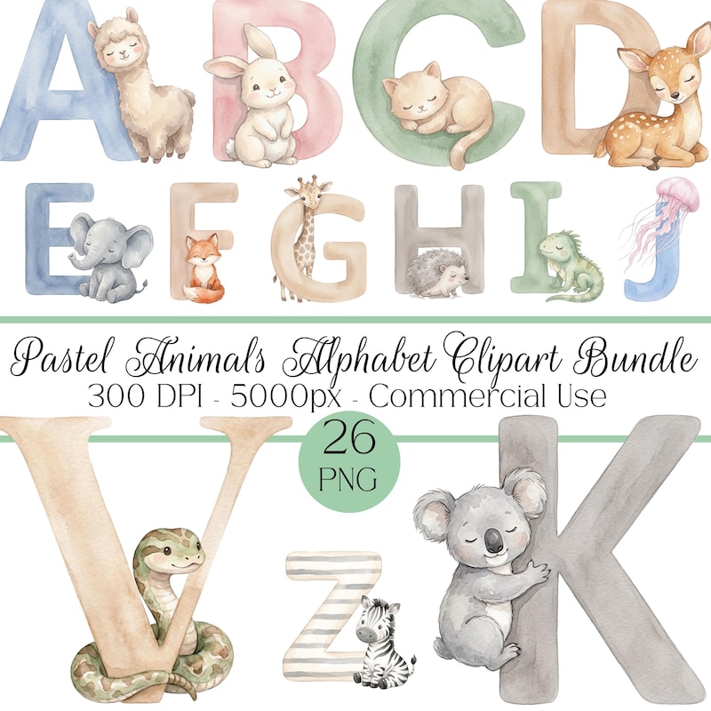Animal Alphabet - Etsy UK