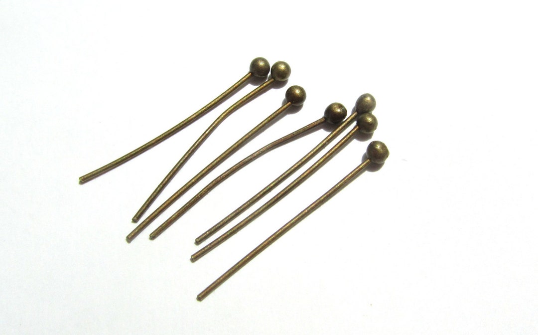 Bronze Ball Headpins 20mm 200 Pieces Head Pin - Etsy