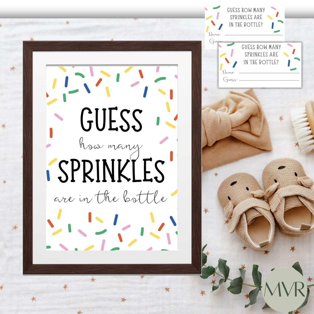 Game Guess How Many Sprinkles Are in the Bottle or Jar? Sprinkle Baby ...