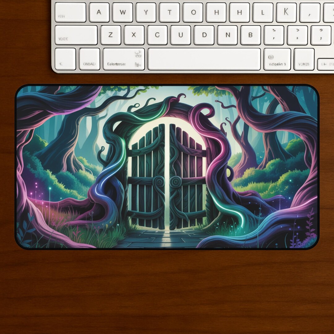 Loft Enchanted Forest Gate Desk Mat - Mystical Woodland Mousepad - Etsy