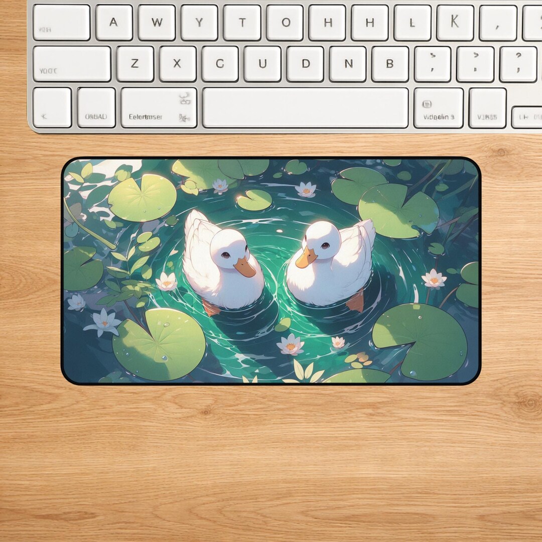Loft Anime Duck Mousepad - Lily Pond Desk Mat - Etsy