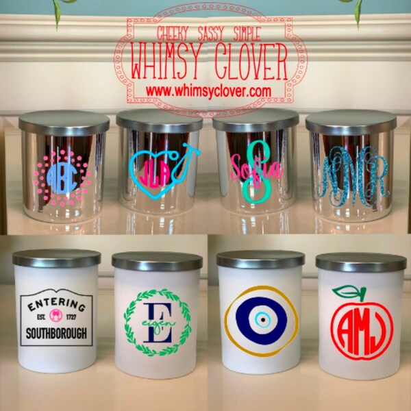 Monogram Candle - Etsy
