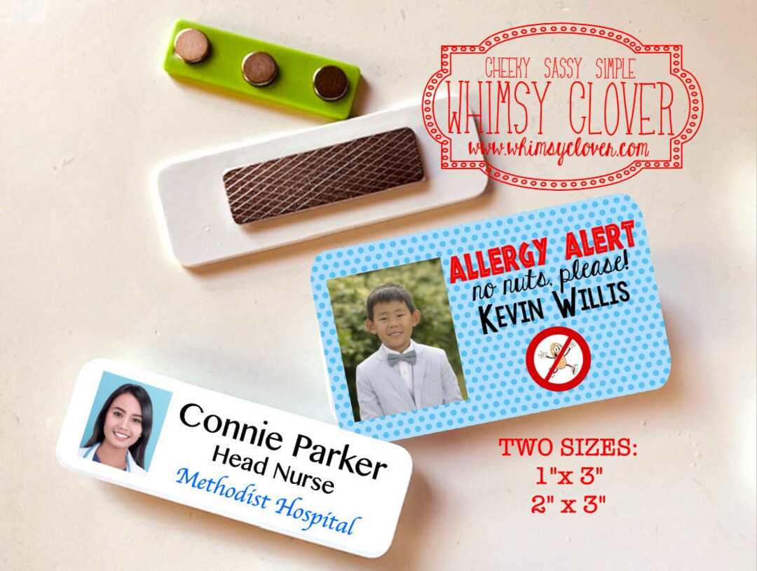 Custom Printed Personalized Magnetic Name Badge, Personalized Custom ID ...