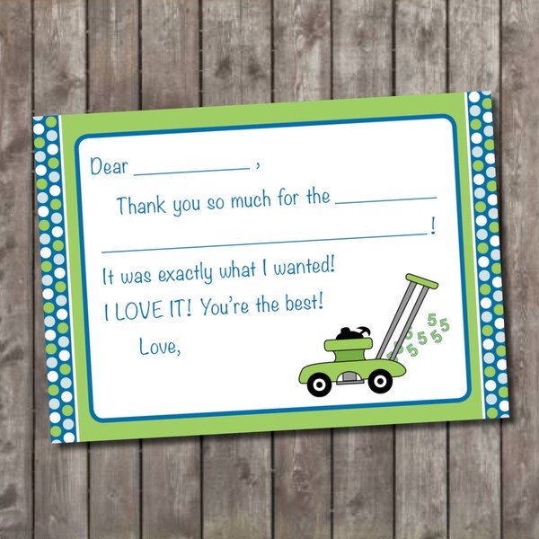 Lawn Mower Thank You - Etsy