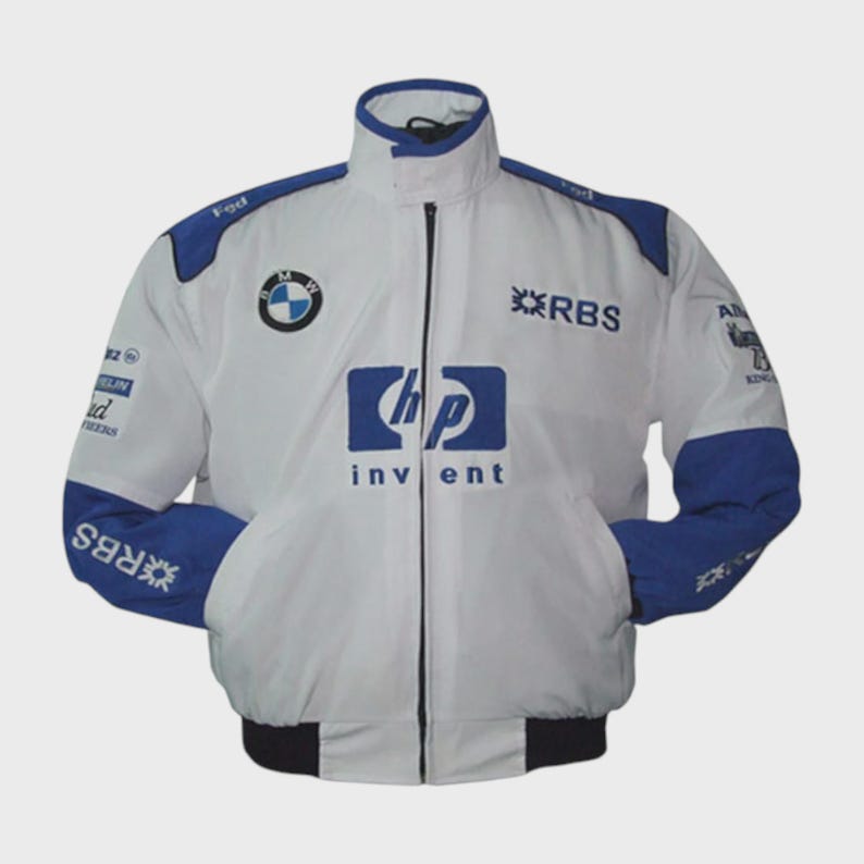 BMW RBS F1 Racing Jacket White and Royal Blue - Etsy