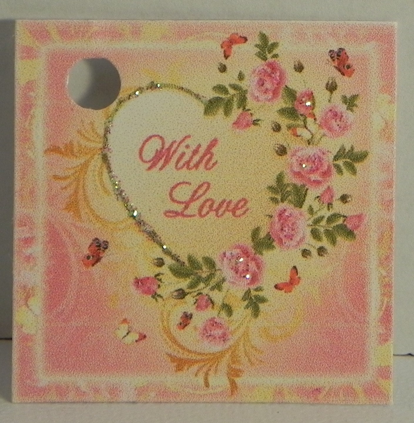 Pink With Love Just for You Any Occasion Card With Matching Gift Tag ...