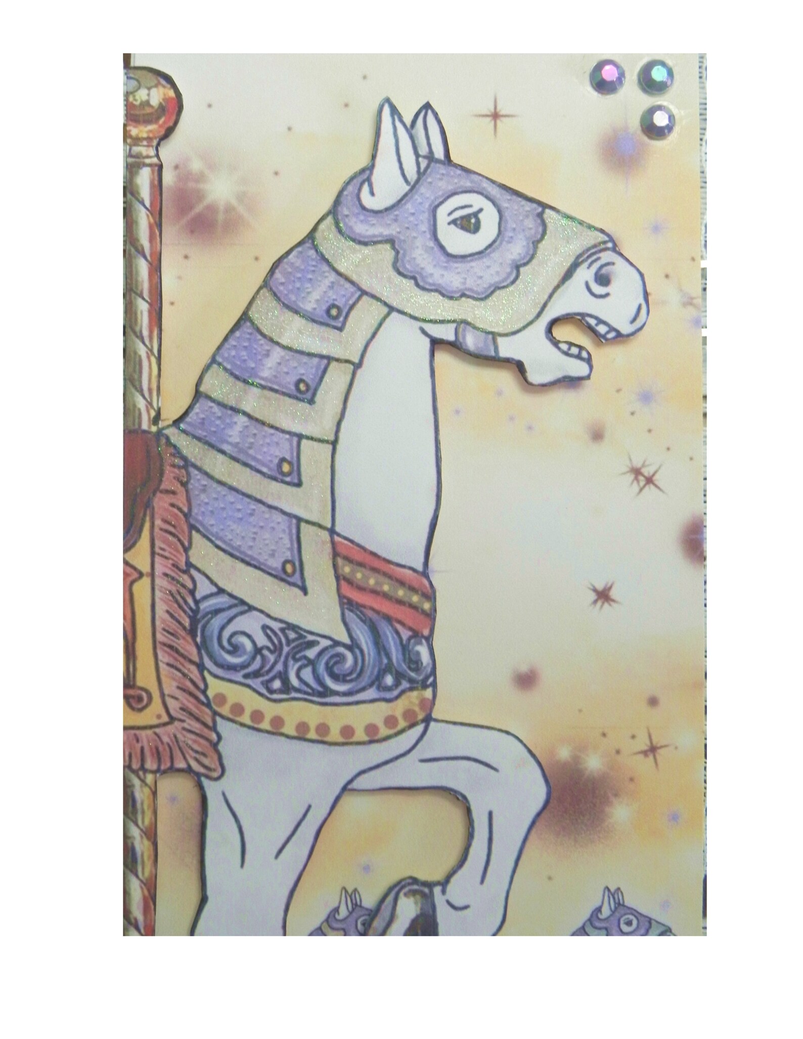 Carousel Horse Any Occasion Card, Handmade Cards, Cards - Etsy