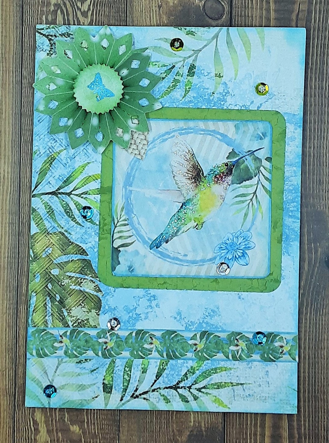 Set of 2 Hummingbird Cards, Bird Cards, Handmade Card, Handmade Bird ...