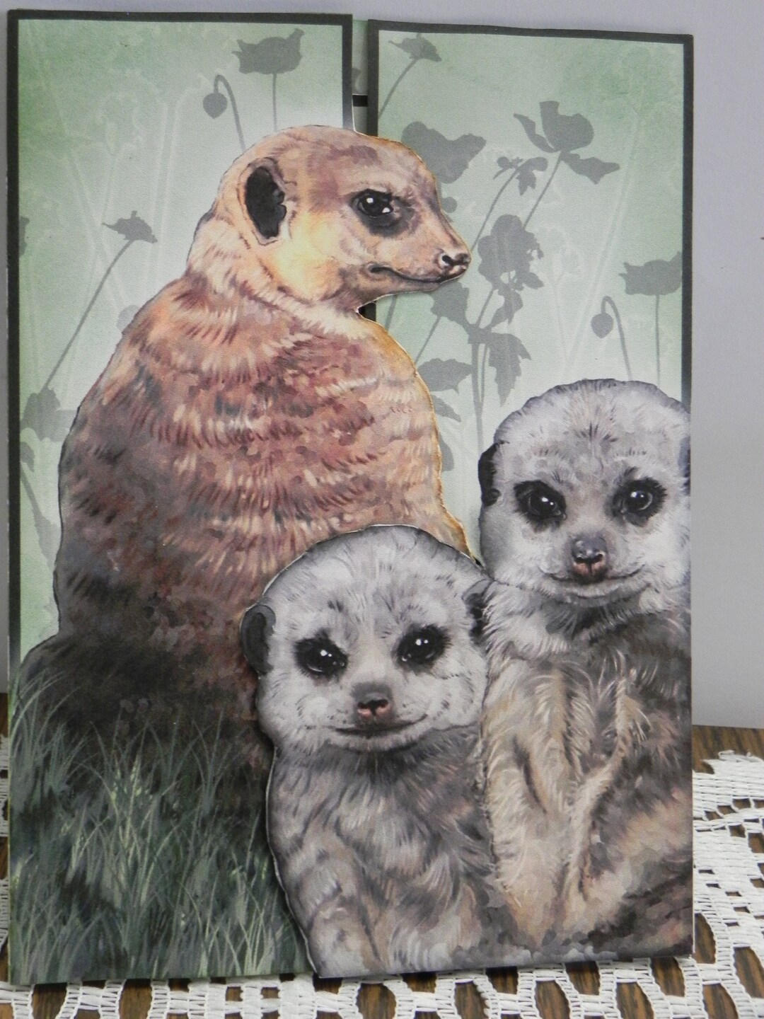 Meerkat Gatefold Card, Handmade Cards, Cards - Etsy