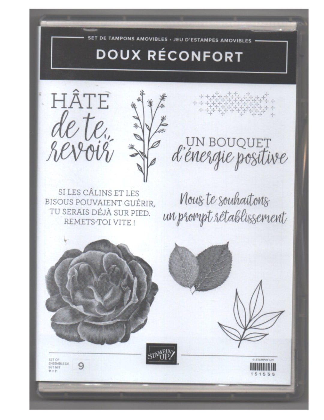 Stampin Up"healing Hugs" in FRENCH Red Rubber Cling Stamp Set - Etsy