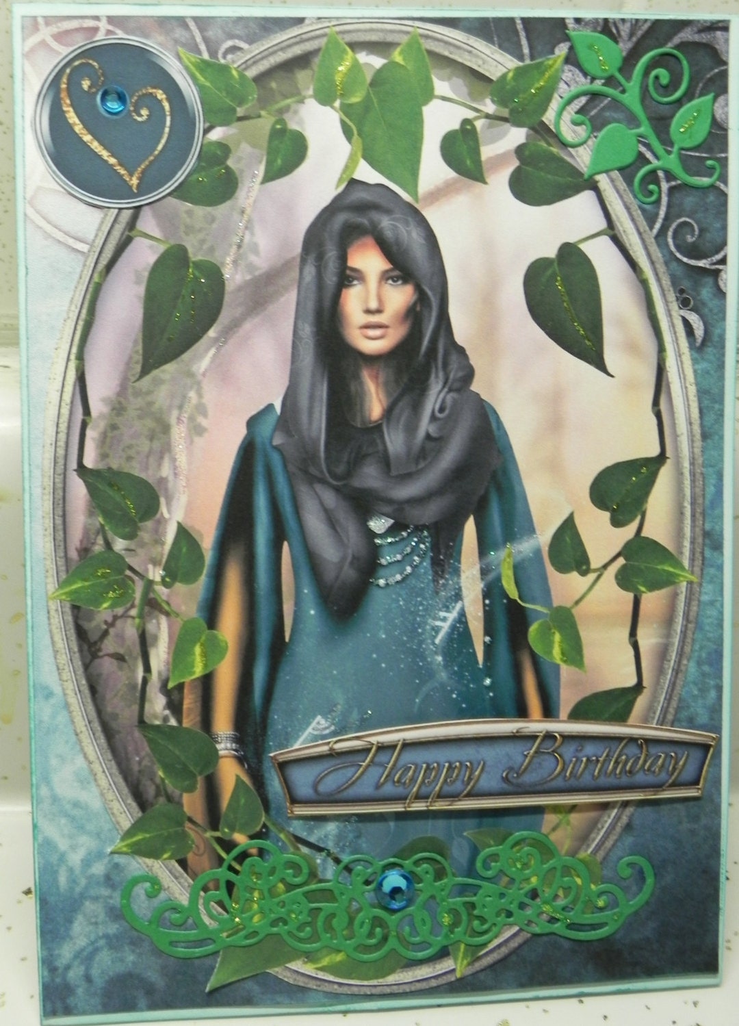 Green Wood Elf Fantasy Birthday Card, Handmade Cards, Cards - Etsy