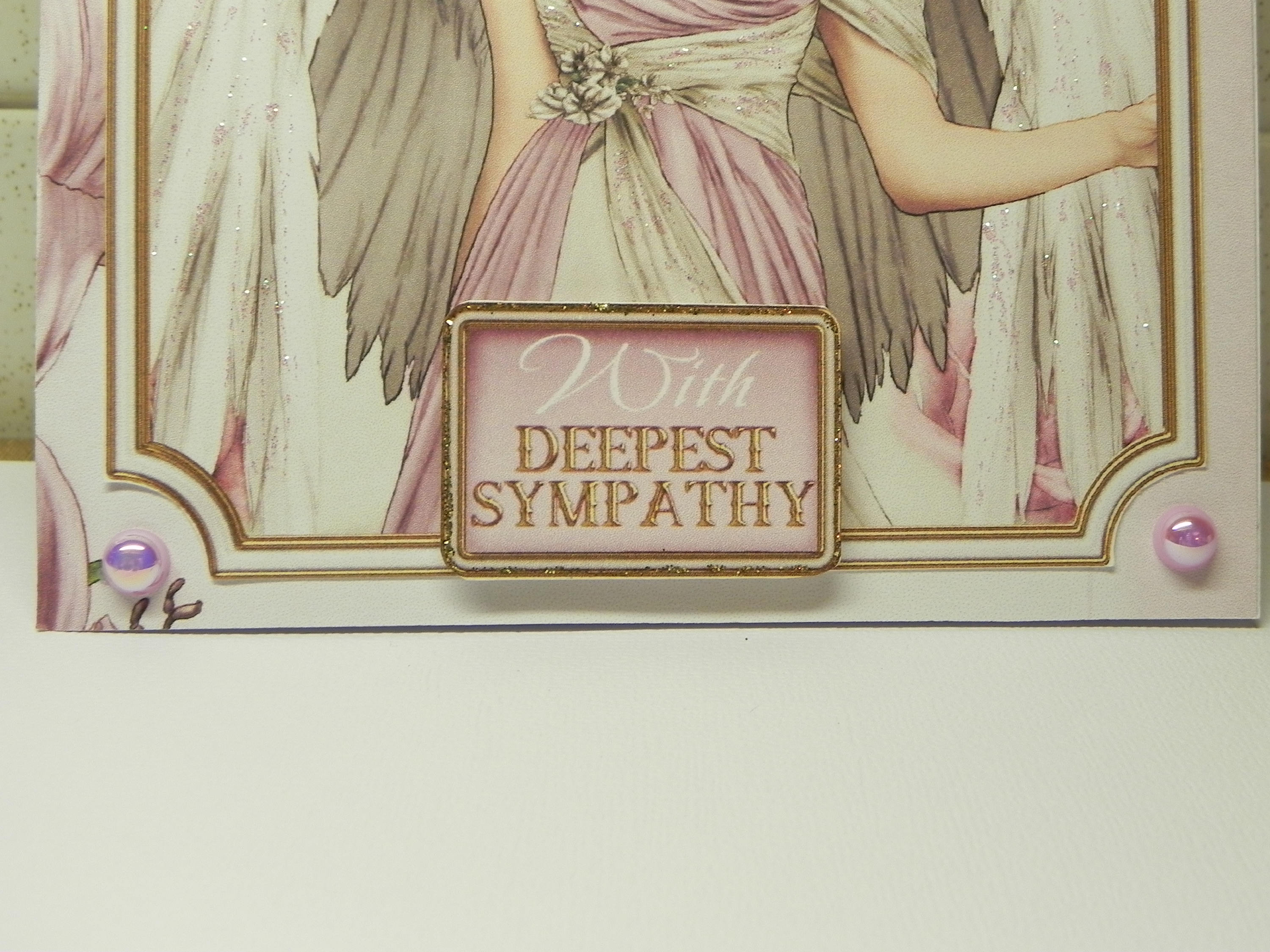 Pink Angel Sympathy Card, Handmade Cards, Cards - Etsy