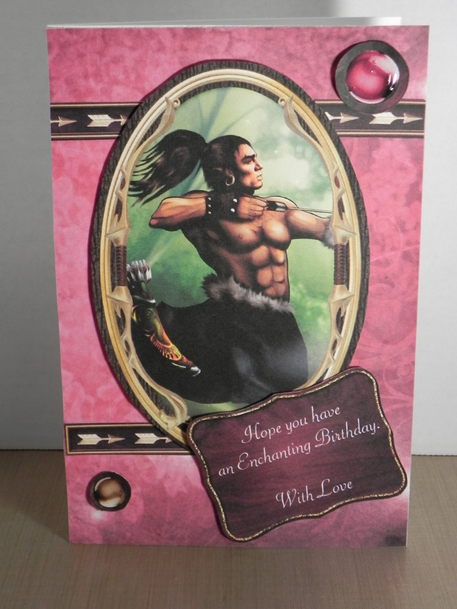 Centaur Enchanting Birthday Card, Purpleish Pinkhandmade Cards, Cards ...
