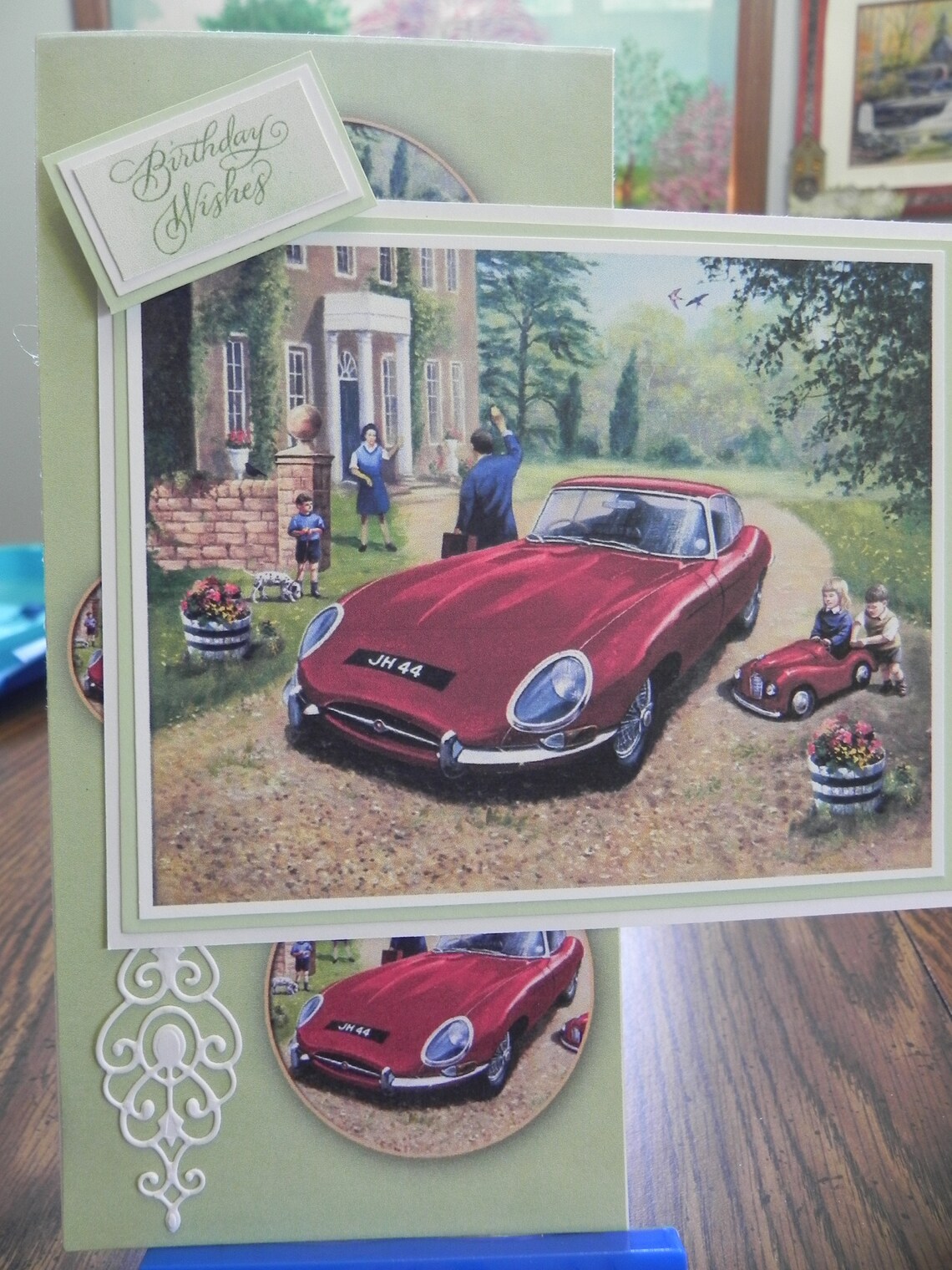 Vintage Car Card Handmade Card Cards - Etsy