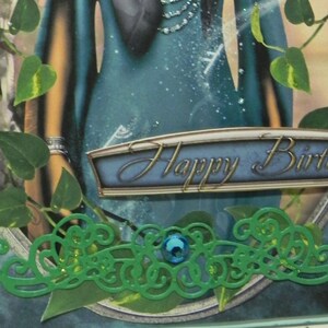 Green Wood Elf Fantasy Birthday Card, Handmade Cards, Cards - Etsy