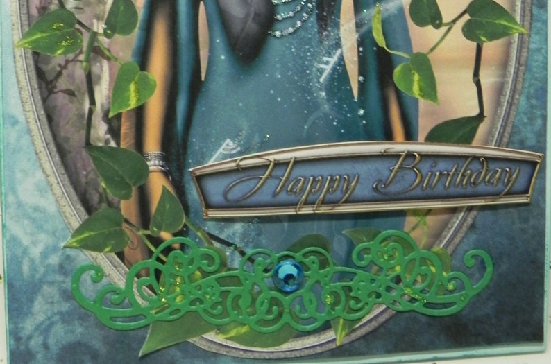 Green Wood Elf Fantasy Birthday Card, Handmade Cards, Cards - Etsy