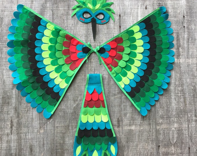 Hummingbird Costume // 3 Pc Set // Mask, Wings & Tail // Hummingbird ...