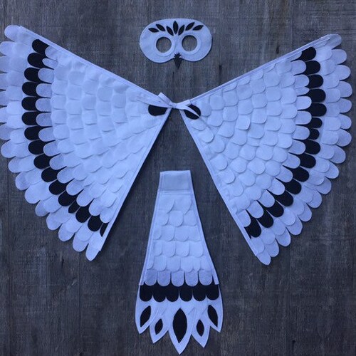 Snowy Owl Costume Set / Mask and Fun Flappable Wings / Snow - Etsy