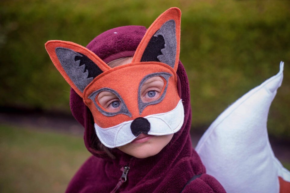 Fox Costume Set / Fox mask and large fox tail / For Kids and | Etsy