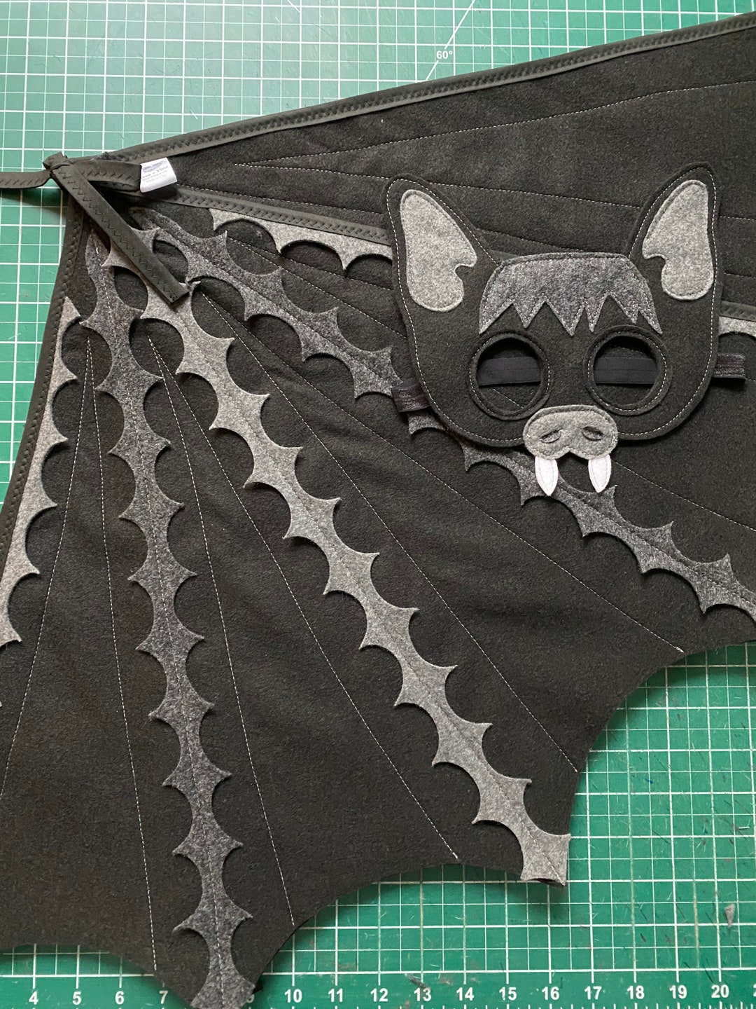 Black Bat Costume Set / Bat Mask and Fun Flappable Wings / Fly Like a ...