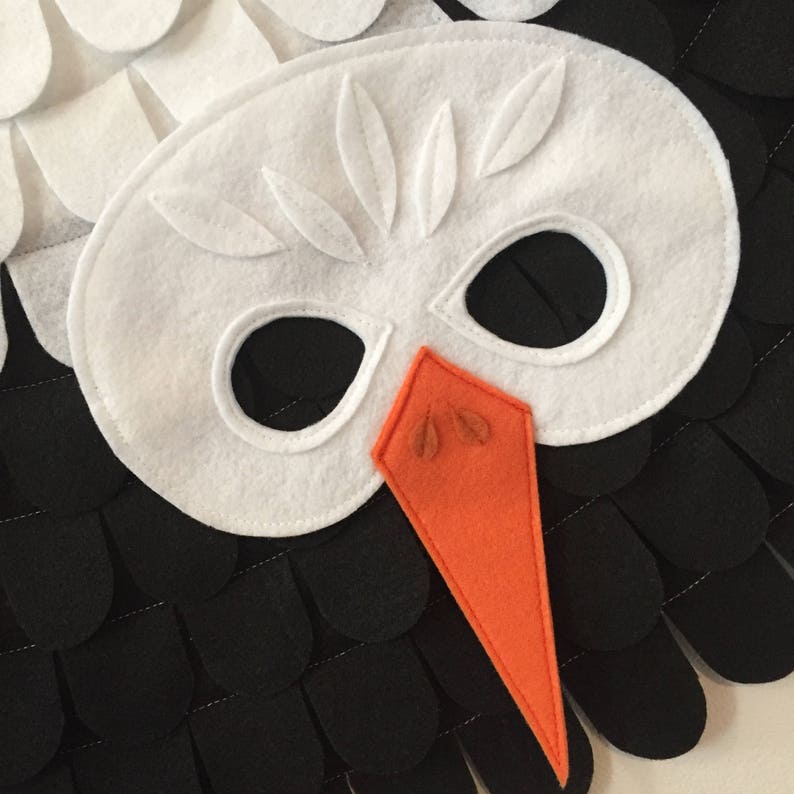 Stork Costume Set / Felt Mask and Flappable Wings / Egret - Etsy