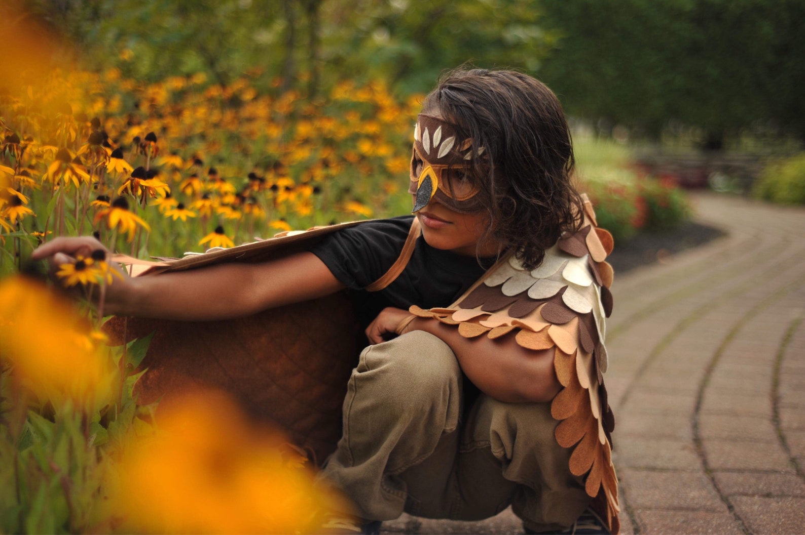 Hawk Costume Set / Felt Wings and Fierce Mask / Fly Like a | Etsy