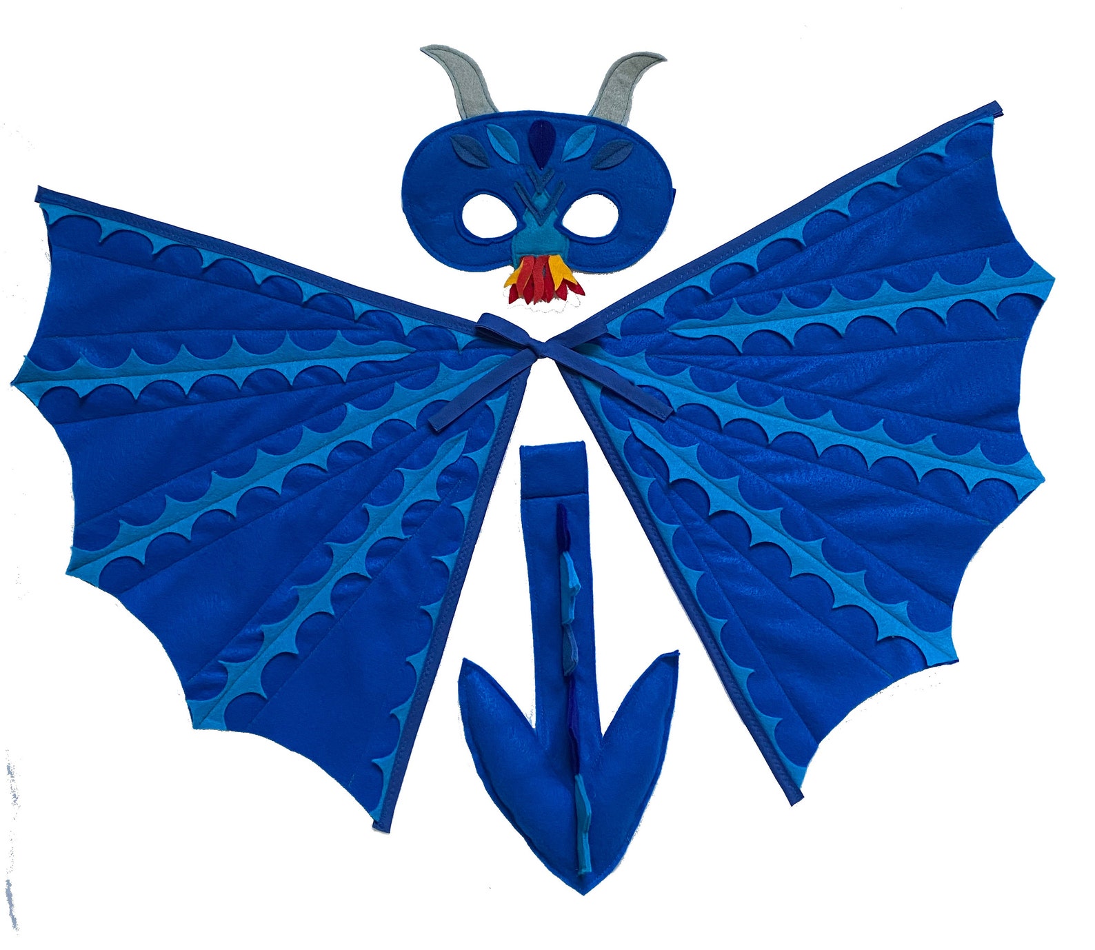 Dragon Costume Set / Fire-breathing Mask Tail and Fun - Etsy