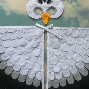 Seagull Costume / Wings and Mask or Crown/ Seagull Theater Costume ...