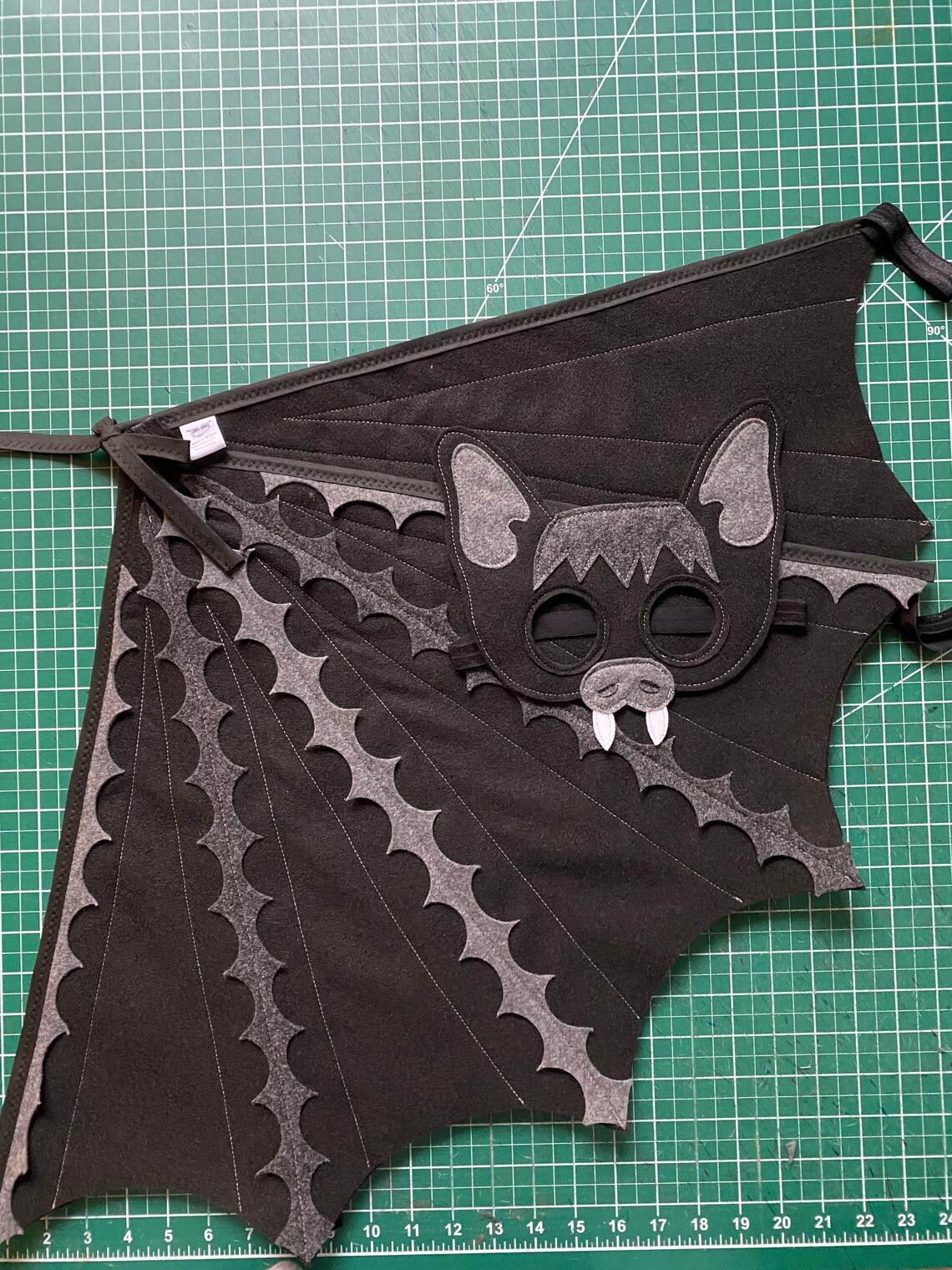 Black Bat Costume Set / Bat Mask and Fun Flappable Wings / Fly Like a ...
