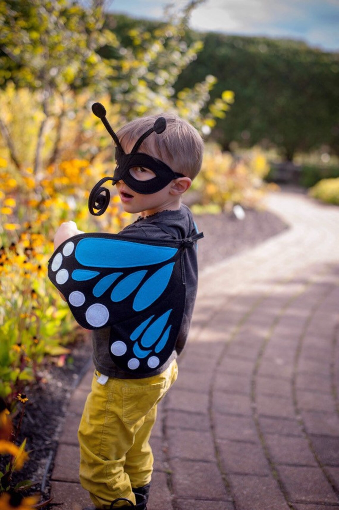 Monarch Costume Set Costume Wings and Mask Eco Friendly | Etsy
