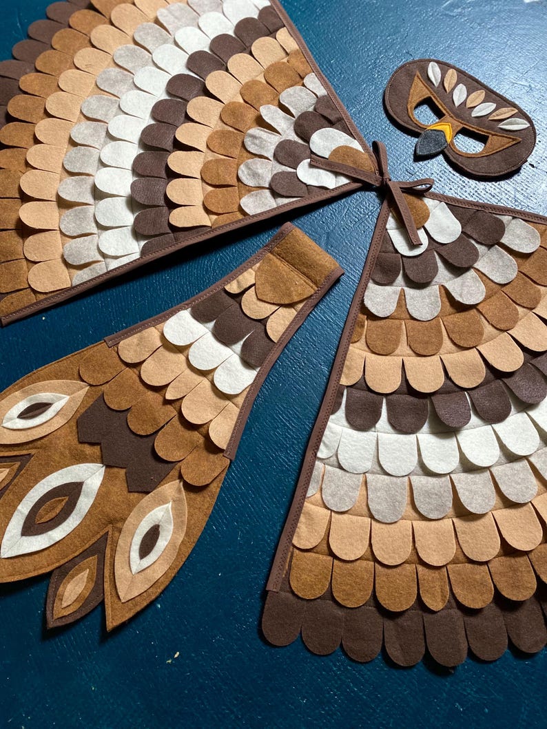 Hawk Costume Set 3 Piece / Wings, Tail and Mask/ Bird Costume / Adult ...