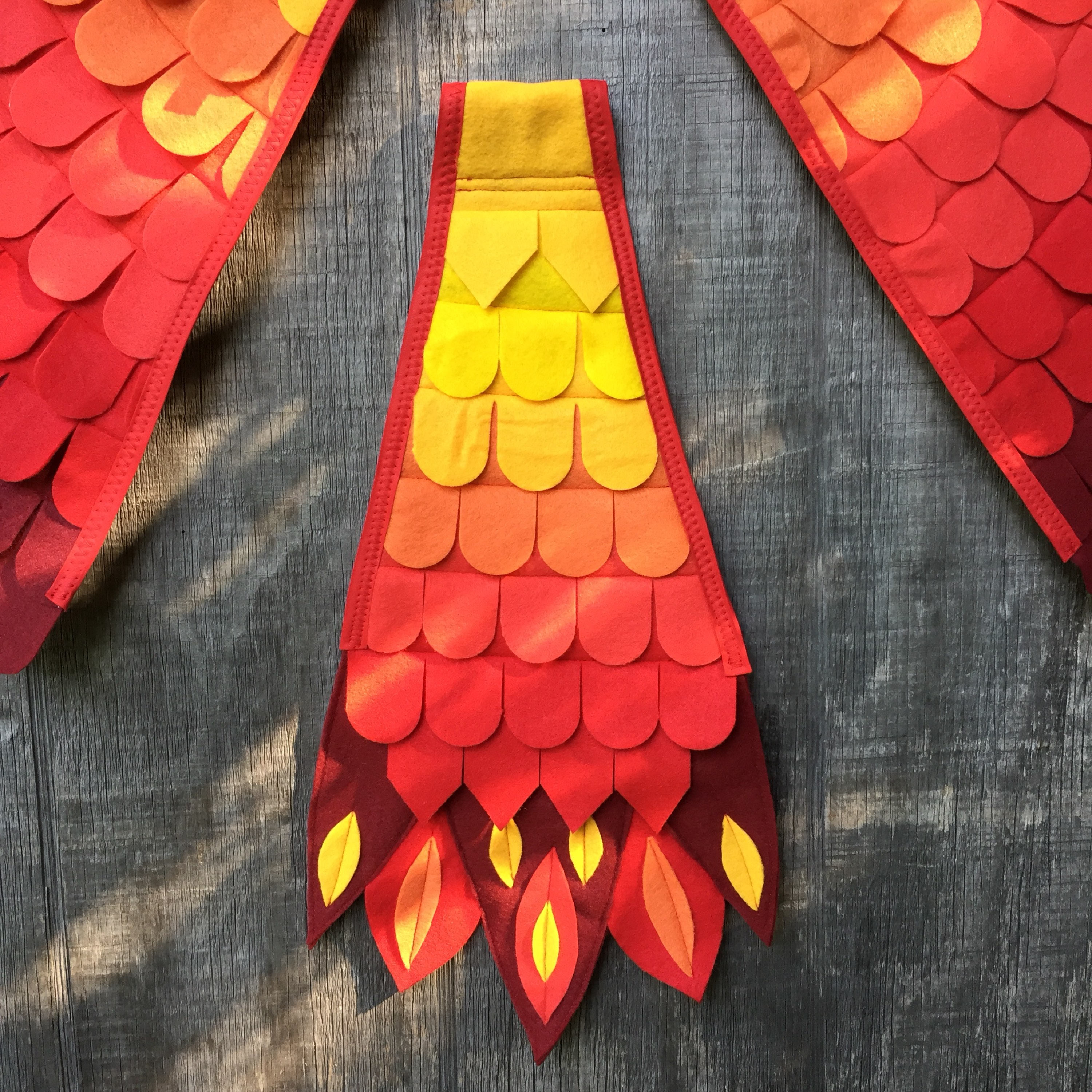 Phoenix Costume Set 3 Piece/ Felt Mask Flappable Wings and - Etsy UK
