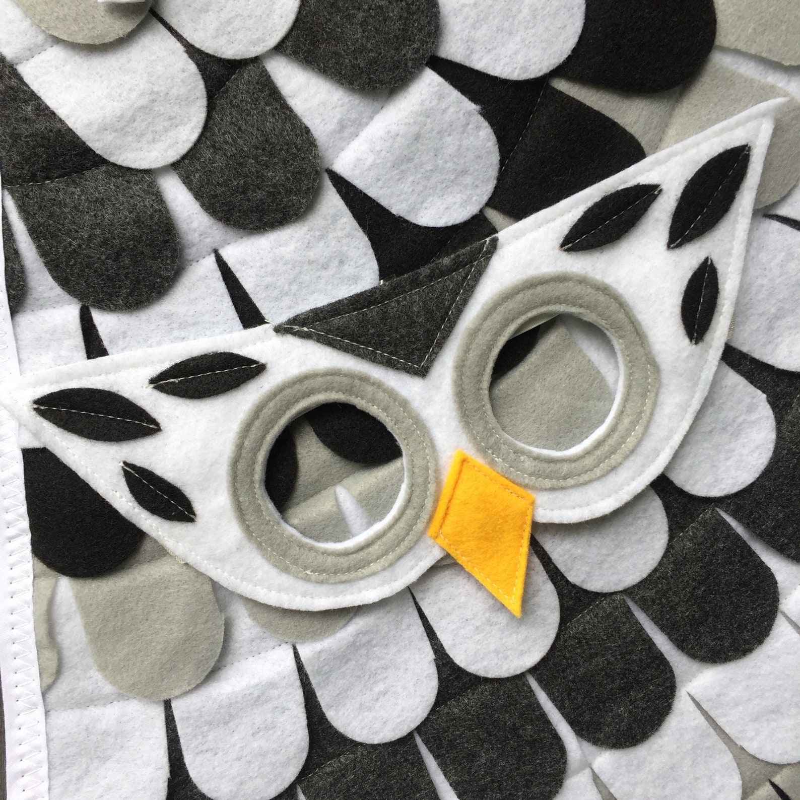 Snowy Owl Costume Set / Version 2 / Felt Owl Mask and Soft Flappable ...