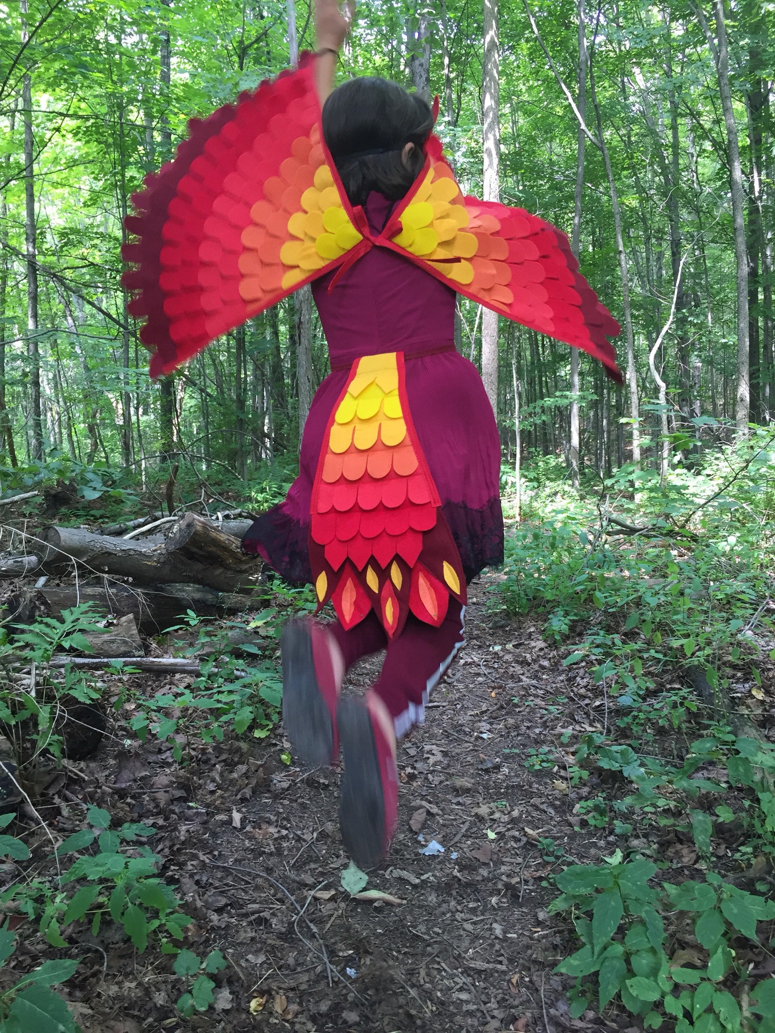 Phoenix Costume Set 3 Piece/ Felt Mask Flappable Wings and | Etsy UK