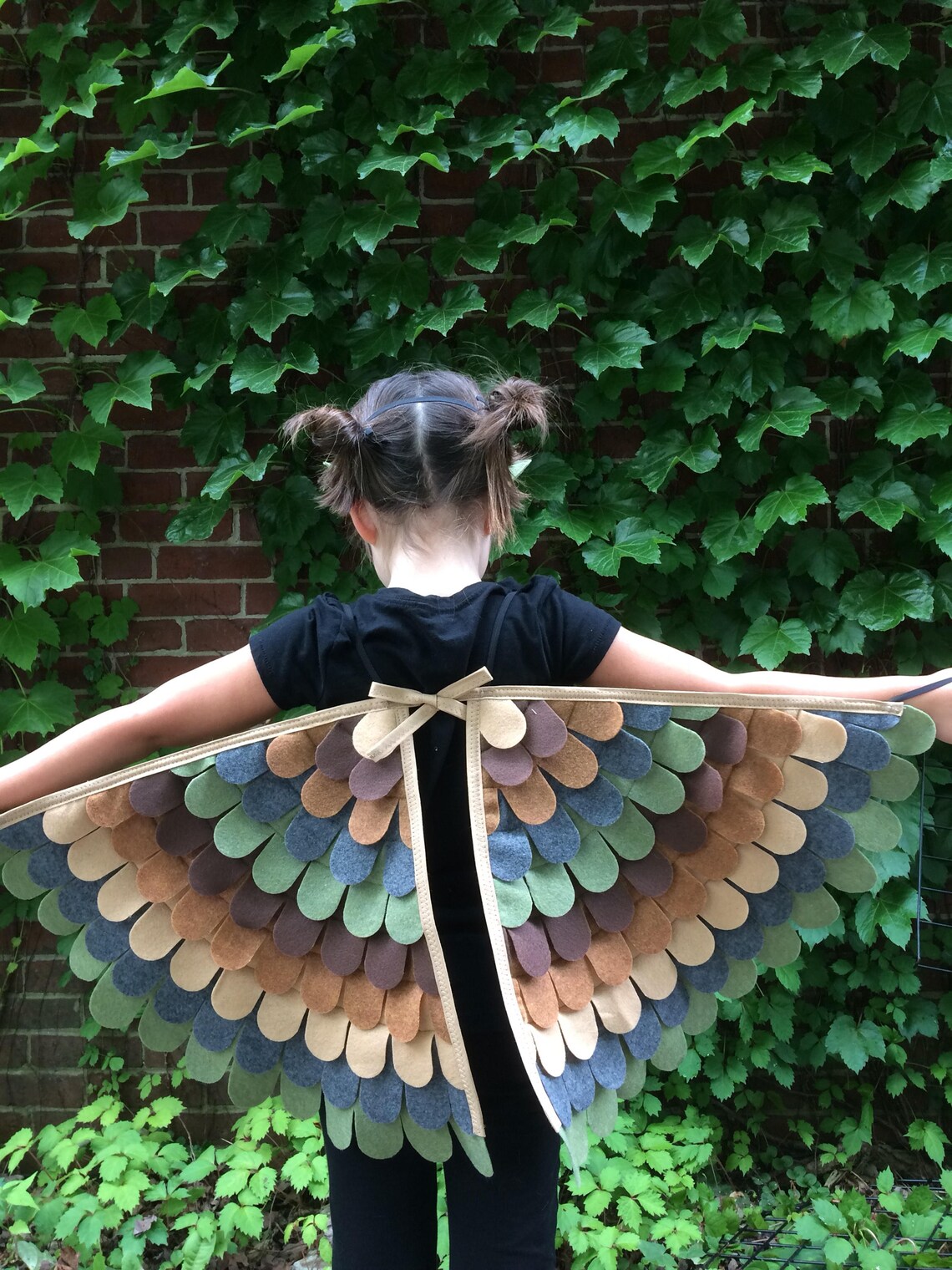 Owl Costume // Wings and Mask // Olive and Brown // Owl Gift - Etsy