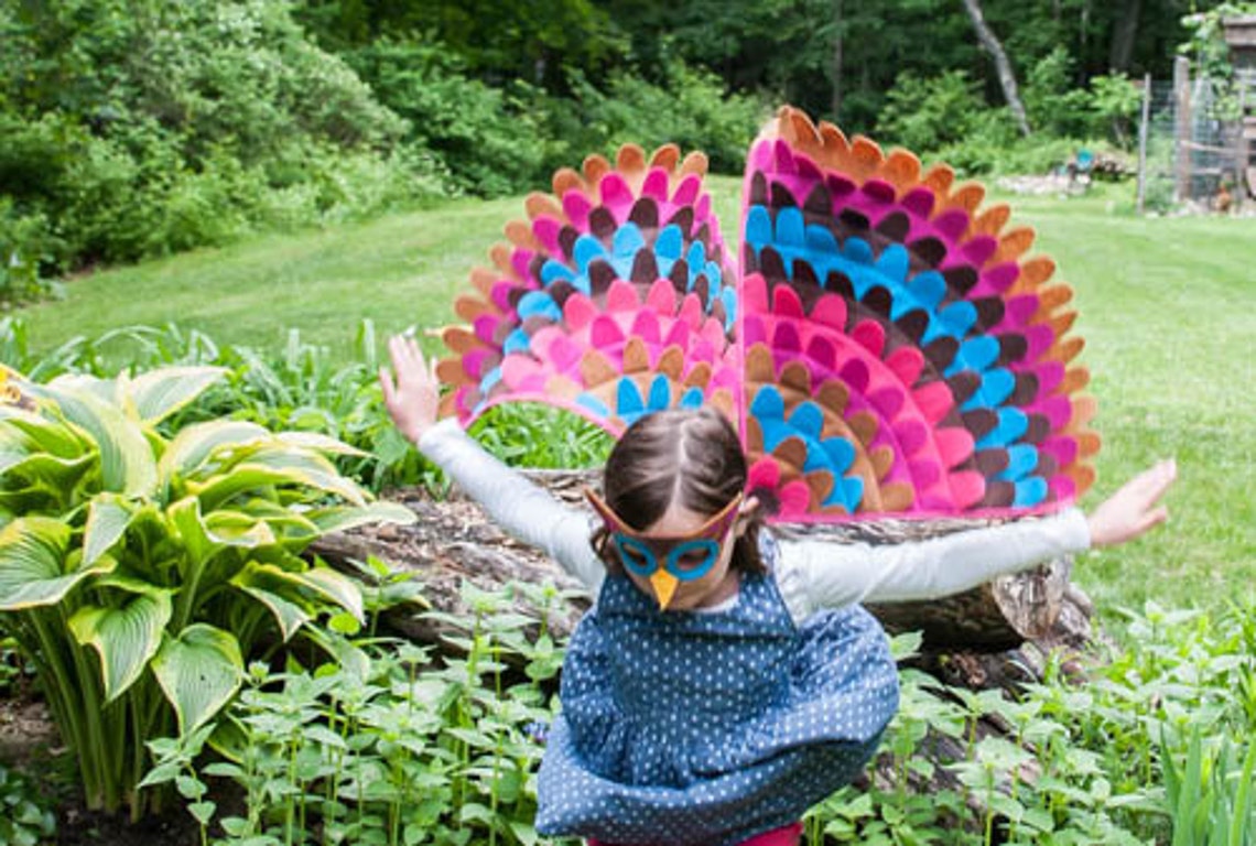 Magical Owl Costume Wings and Mask: Soft Flappable Wings // - Etsy