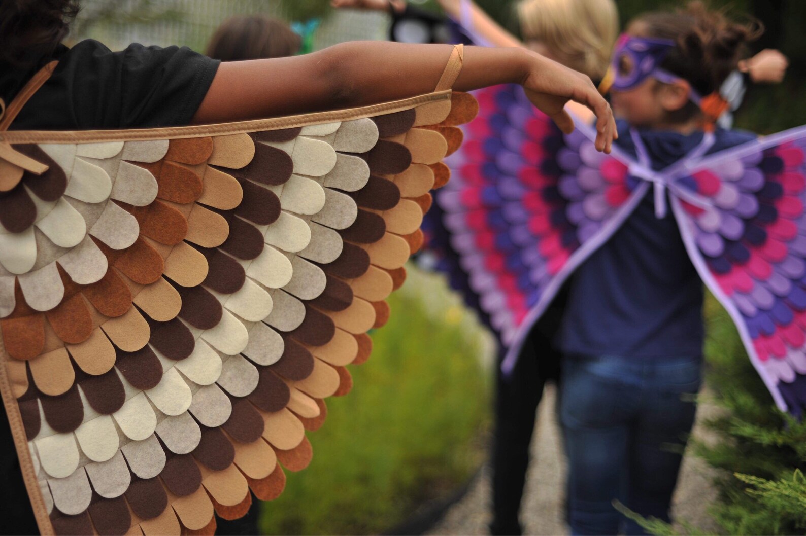 Sparrow Costume Set / Felt Mask and Soft Flappable Wings / | Etsy