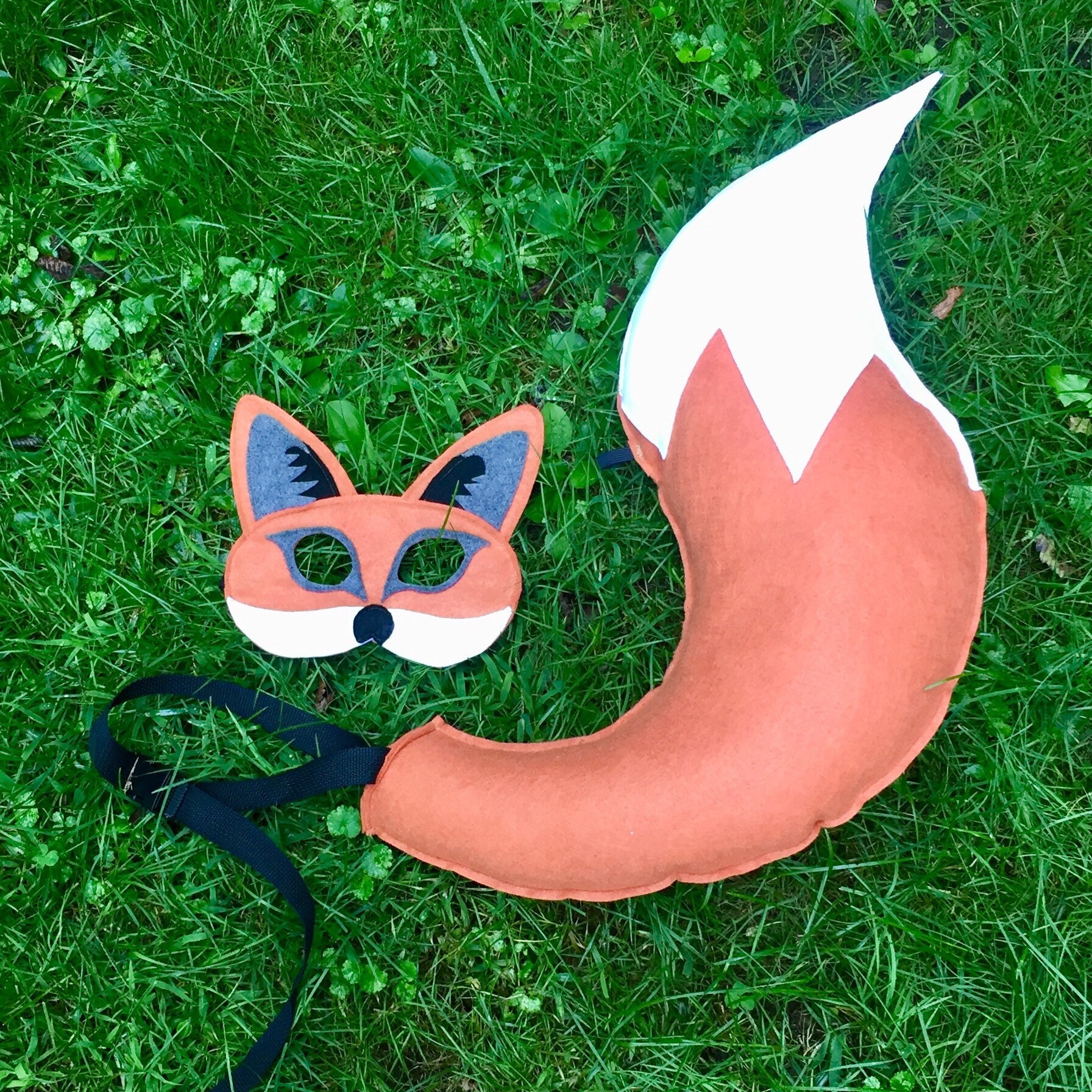 Fox Costume Set / Fox mask and large fox tail / For Kids and | Etsy