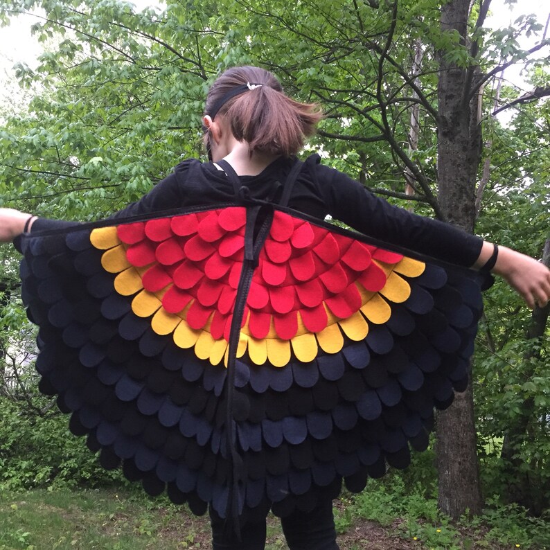 Red-winged Blackbird Costume / Red Wing Black Bird / Mask and Wings ...